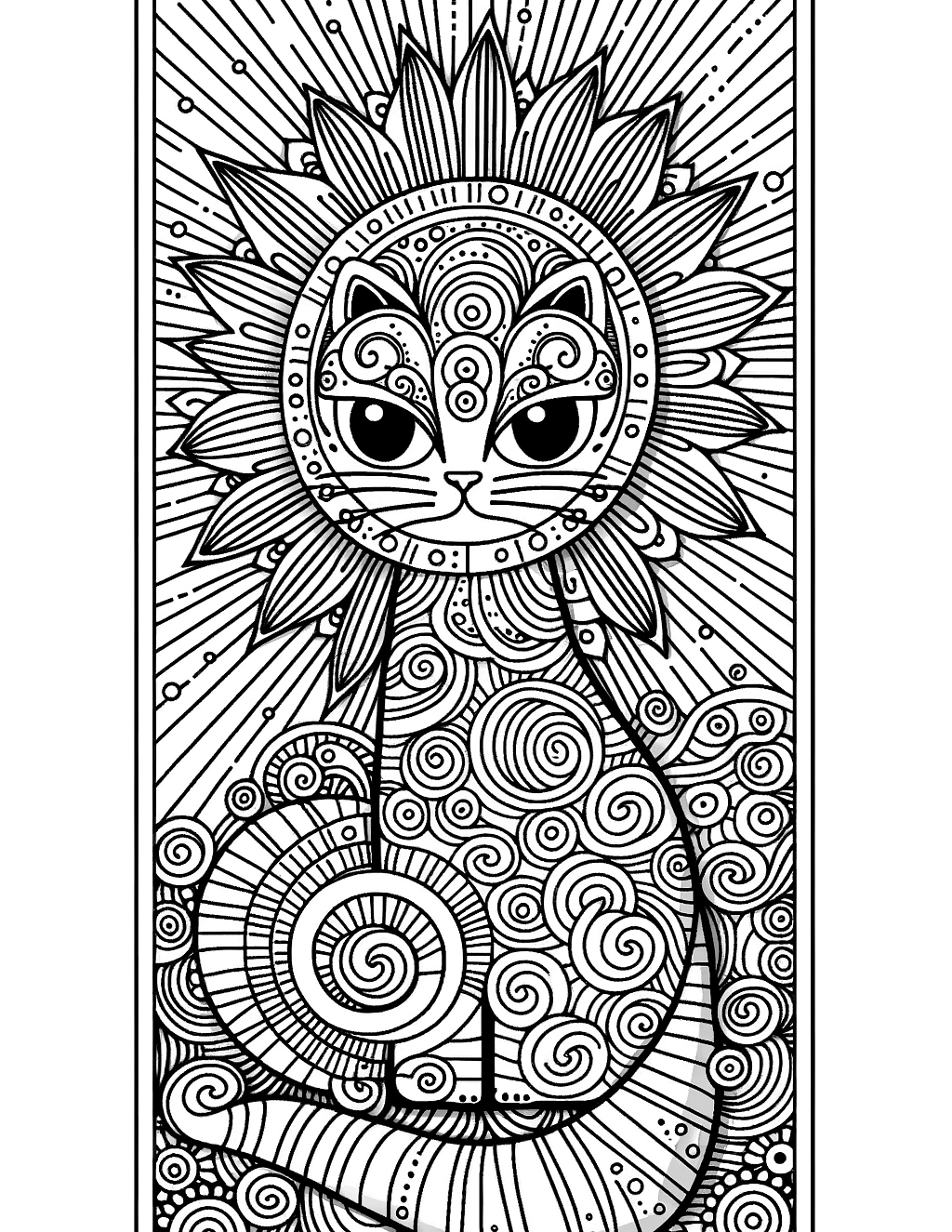 Coloring page of sunnycat from gabbys dollhouse | PageCrayon