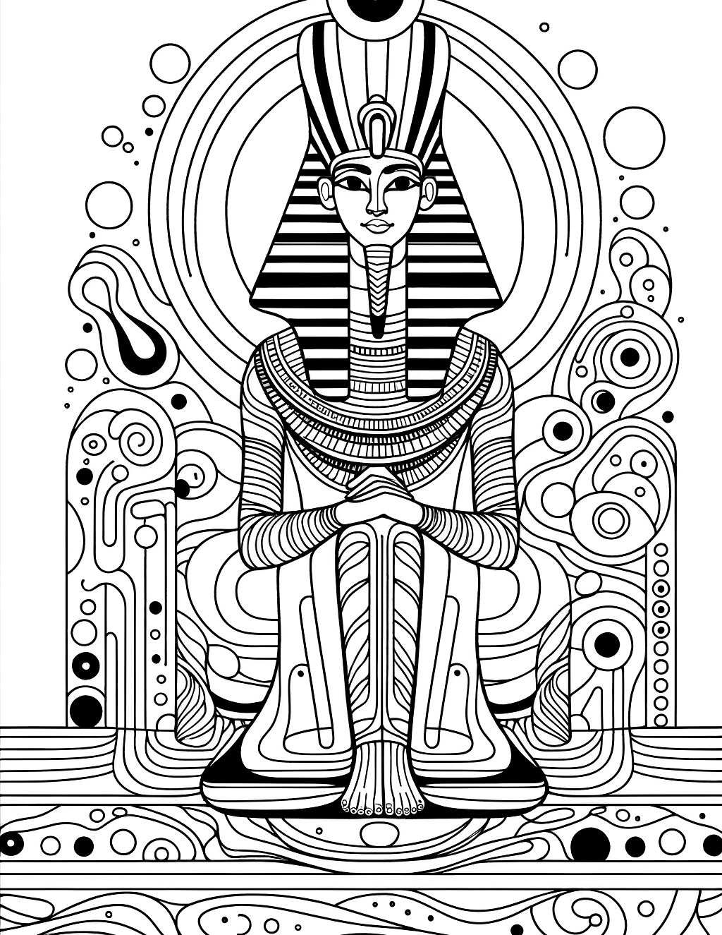 Coloring page of osiris ancient egypt | PageCrayon