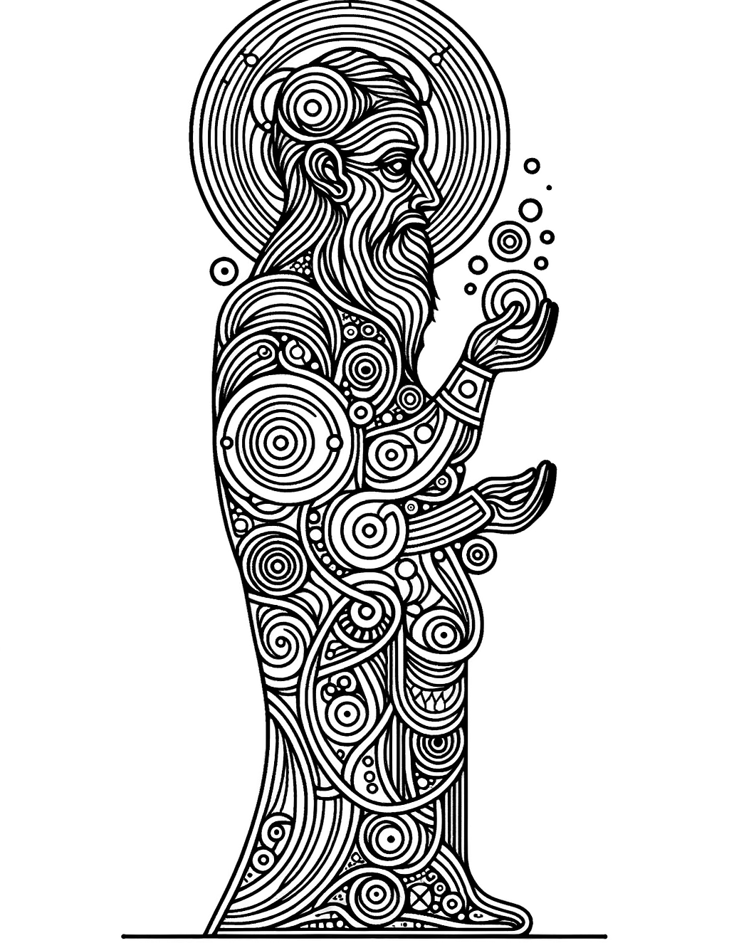 Coloring page of jesus, the bread of life | PageCrayon